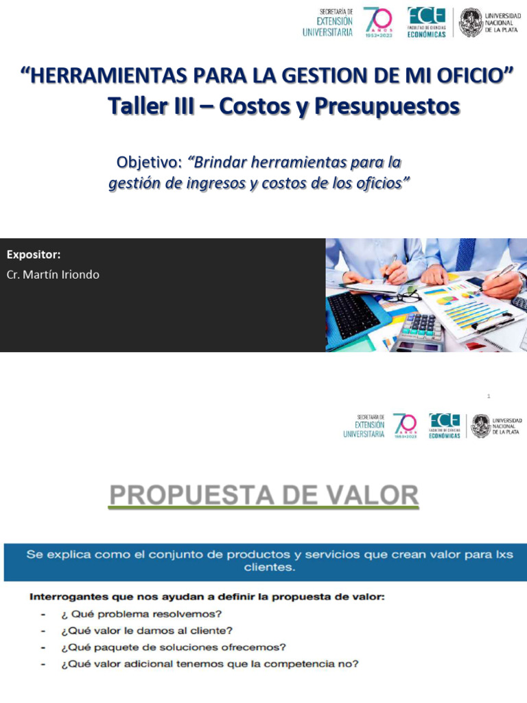 Taller III - Costos y Presupuestos | PDF | Presupuesto | Costo