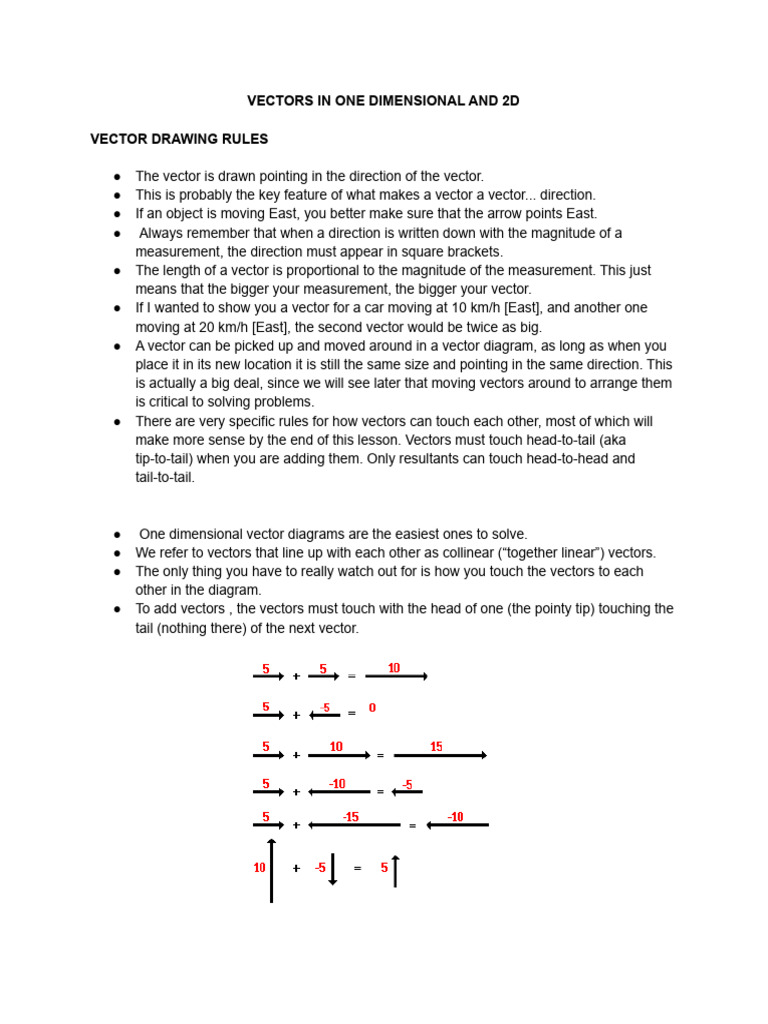 Notes On Drawing or Graphically - Determining - Resultant - Vectors ...