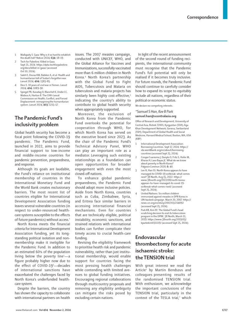 Pandemic Fund's Inclusivity Issue | PDF | Pandemic | World Health Organization