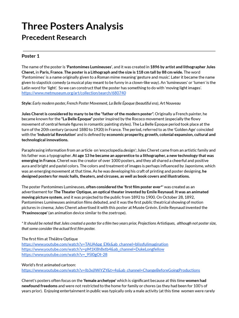 Three Posters Analysis | PDF