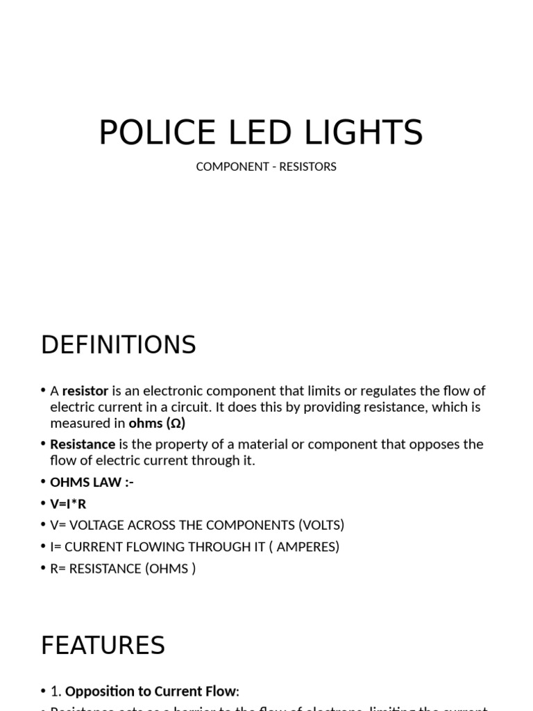 Police Led Lights Resistors | PDF | Technology & Engineering