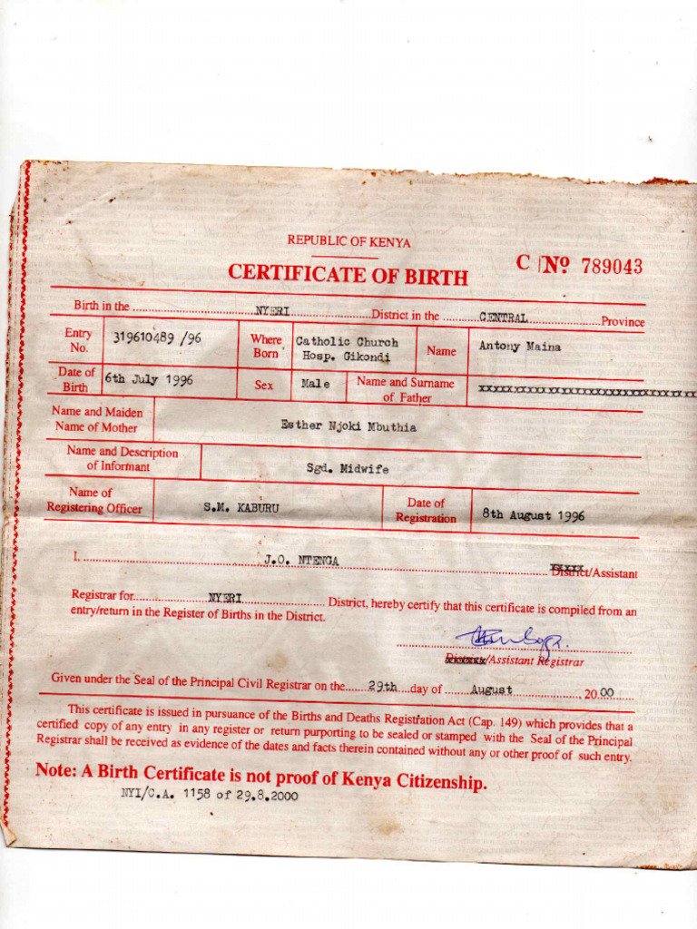 Birth Cert | PDF