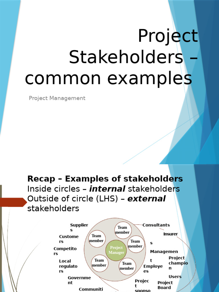 Examples of Common Stakeholders | PDF | Economies | Business