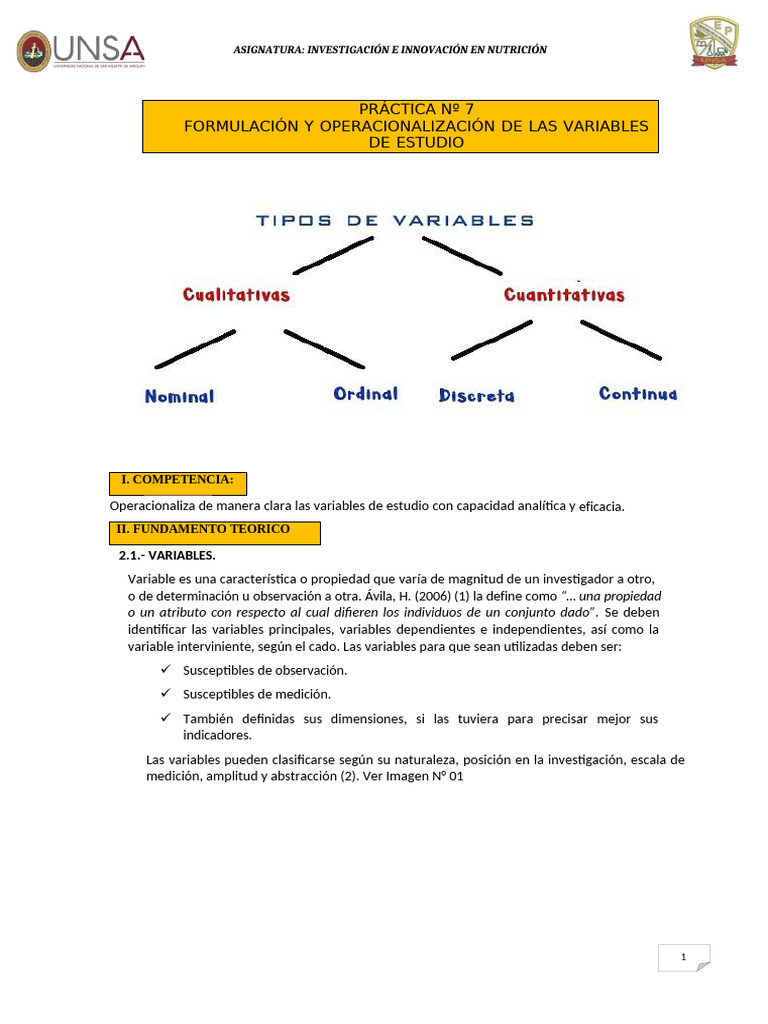 Practica #5 Operacionalización de Variables | PDF | Nivel de medida | Inteligencia