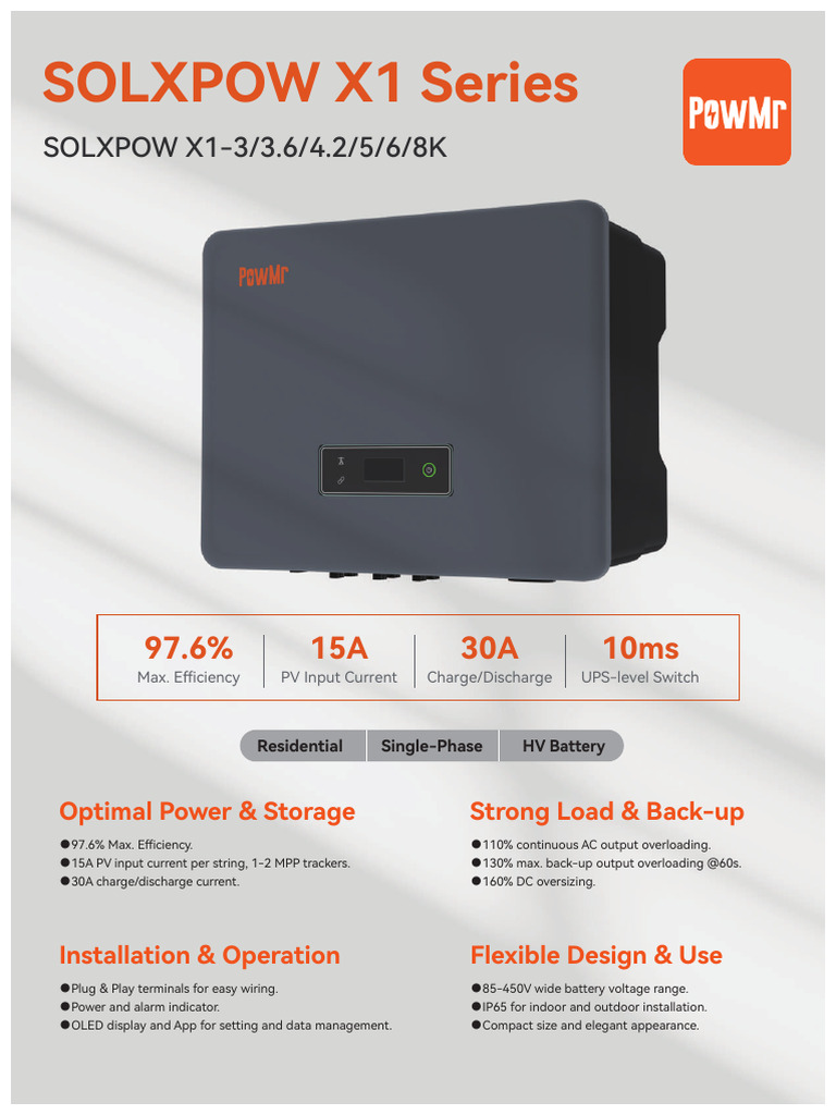 SOLXPOW_X1_Series | PDF | Electrical Components | Electricity