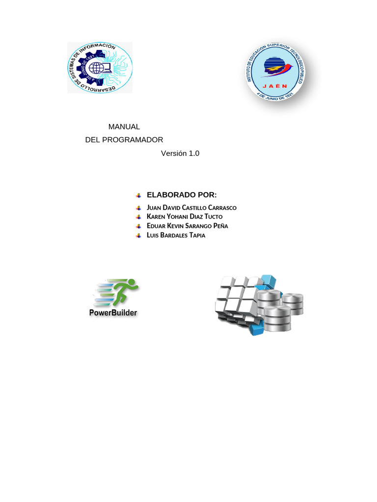 Manual Del Programador | PDF | Servidor SQL de Microsoft | Bases de datos