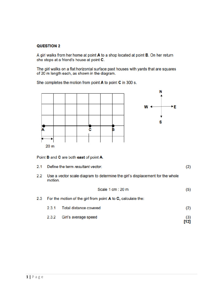 Grade 10 Physical Sciences Vectors | PDF | Business | Science & Mathematics