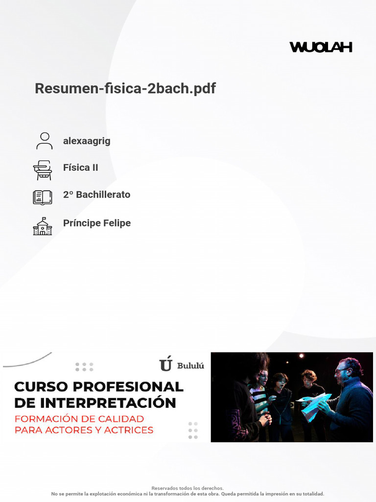 Wuolah Free Resumen Fisica 2bach | PDF