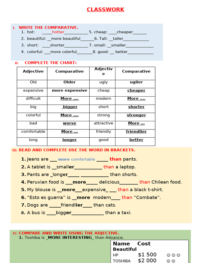 Comparative Adjectives | PDF | Linguistic Morphology