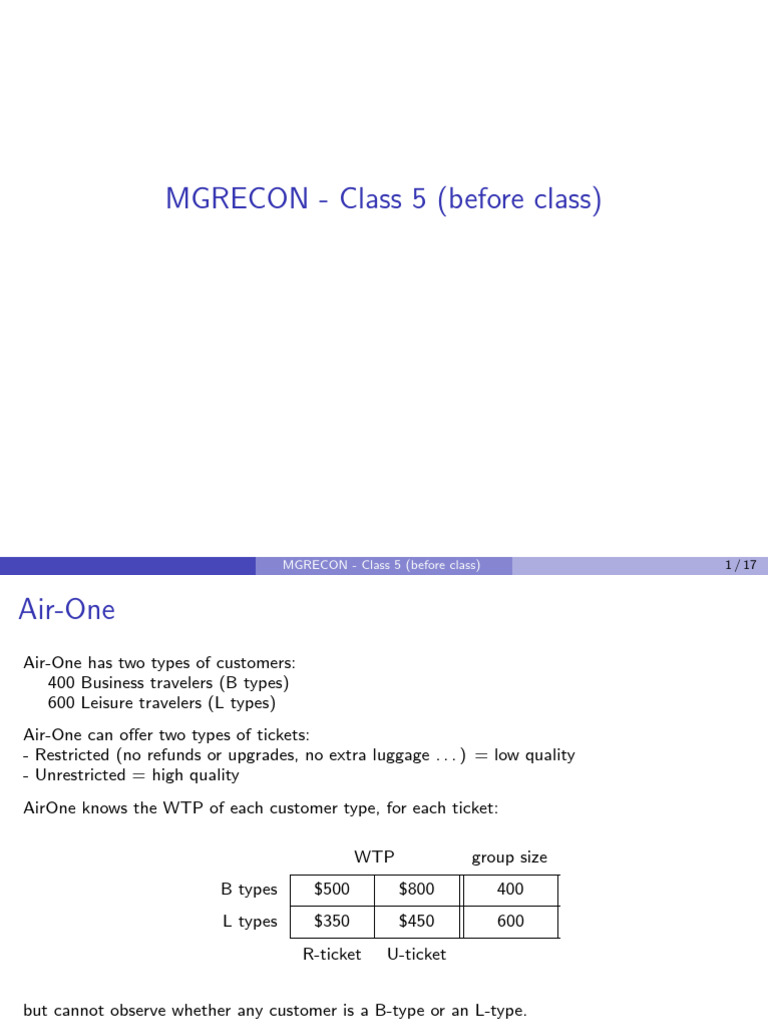 20-Daytime2024ME CS05 BeforeClass | PDF | Profit (Economics) | Pricing