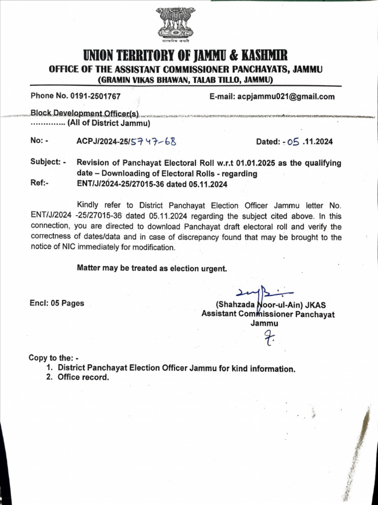 Draft Electoral Rolls | PDF
