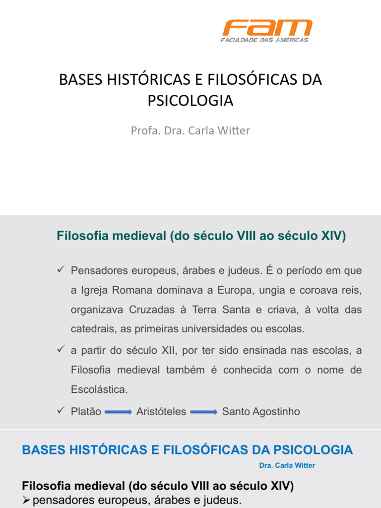 Aula 2 - FILO Medieval e Moderna-1 | PDF | Mente | Conhecimento