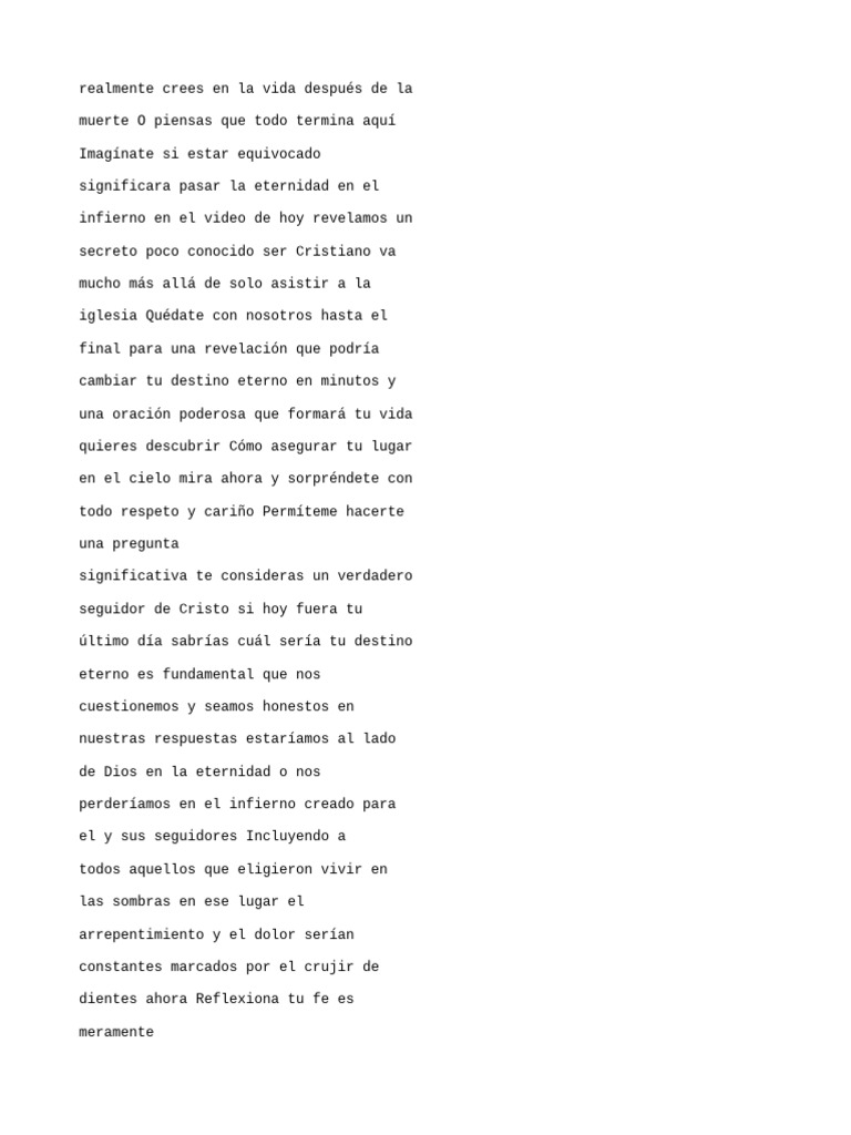 (Spanish (Auto-Generated) ) ¡MUCHOS - CRISTIANOS - ESTÁN EN CAMINO AL ...