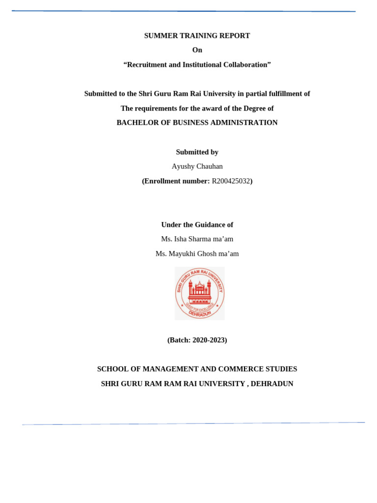 Summer Training on Recruitment Strategies | PDF | Recruitment | Human Resources