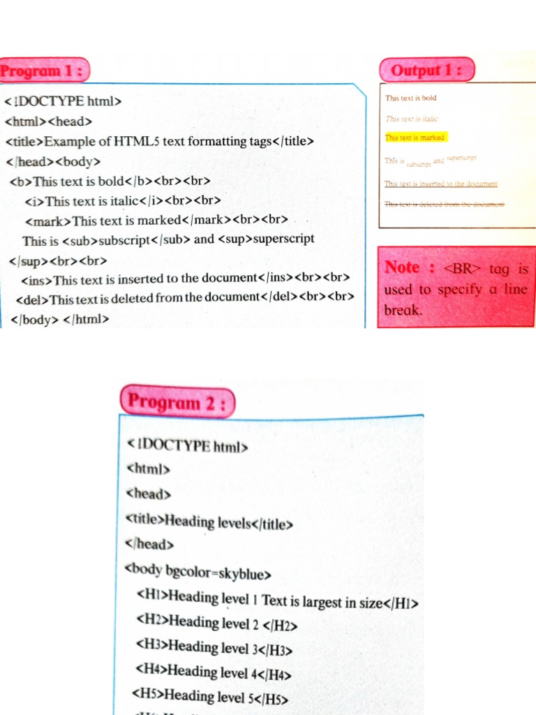 11th HTML Practical From Text Book | PDF