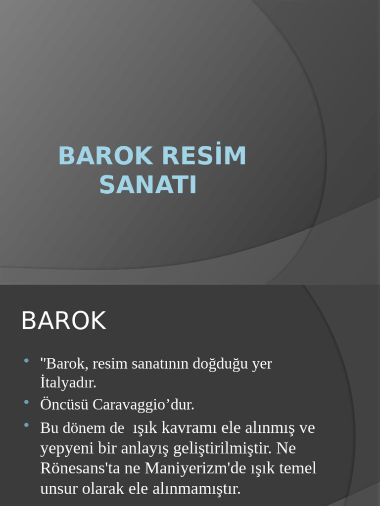 Slayt Barok Resim Sanati | PDF