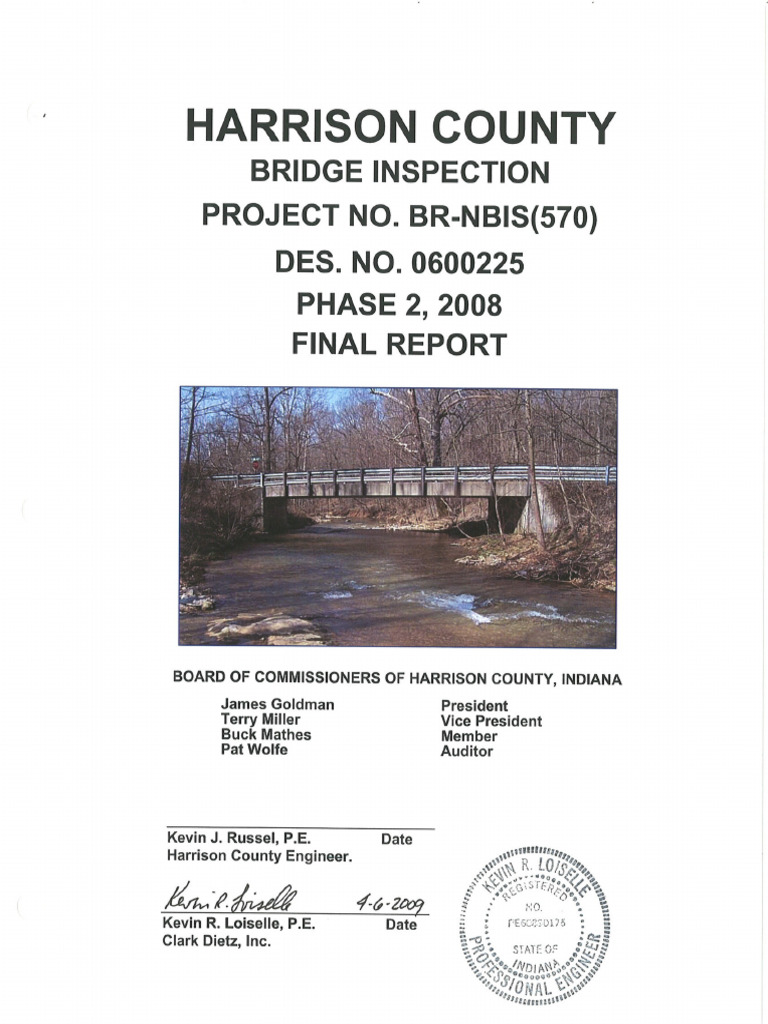 2008 Bridge Inspection Report | PDF | Structural Engineering | Civil ...