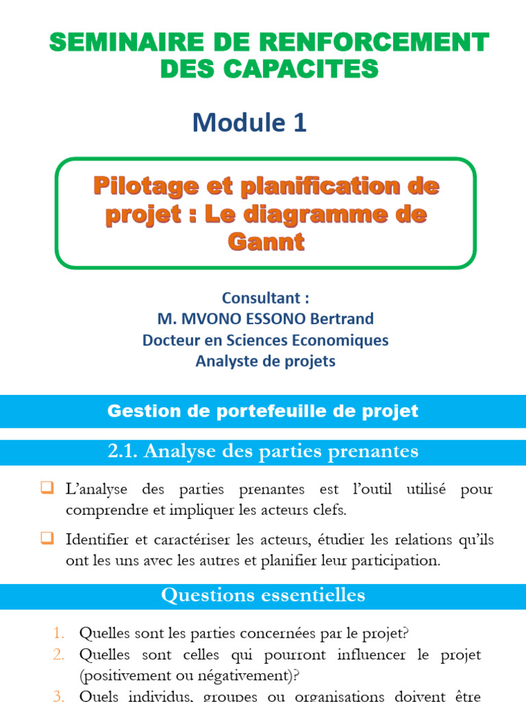 Module 7 | PDF | Planification | Gestion de projet