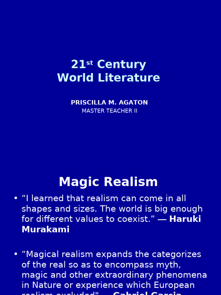 0-Magical Realism Power Point | PDF | Gabriel García Márquez