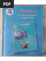Physics Practical Notebook Class 12th State Board | PDF