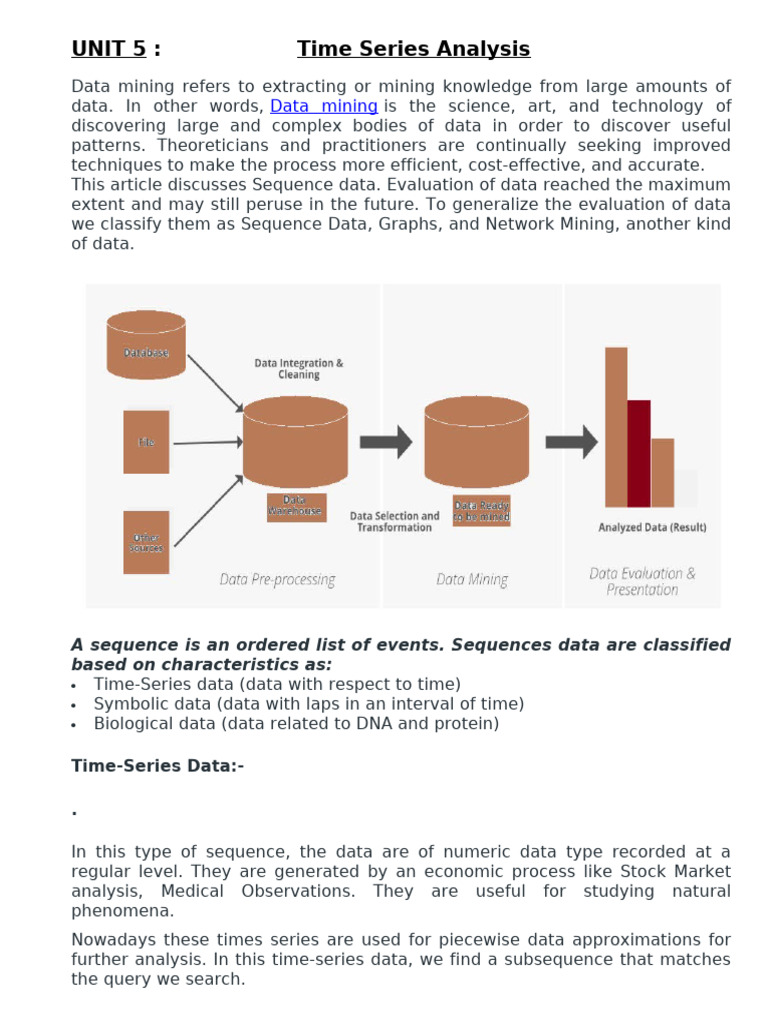 UNIT 5 Time Series Analysis | PDF | Time Series | Autoregressive ...