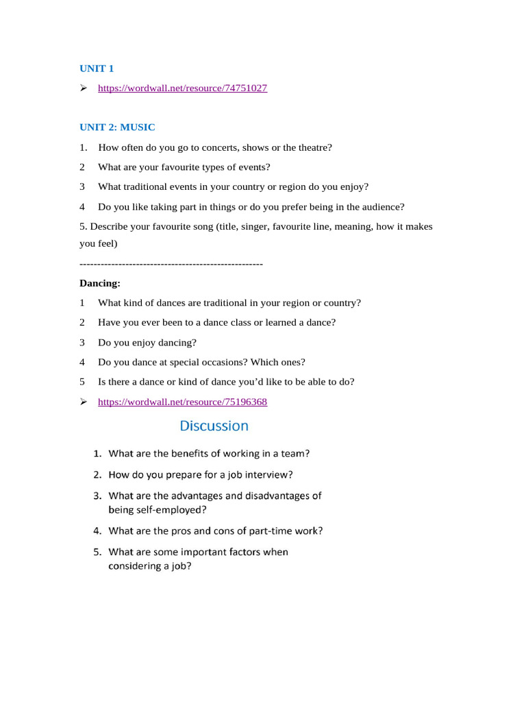 Midterm Speaking Questions | PDF