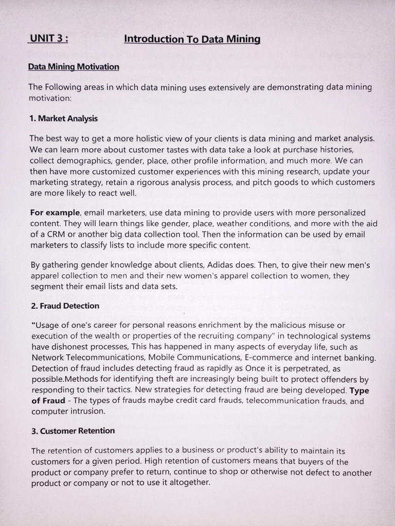 Data Mining and Data Warehousing Unit 3 Part 1 | PDF