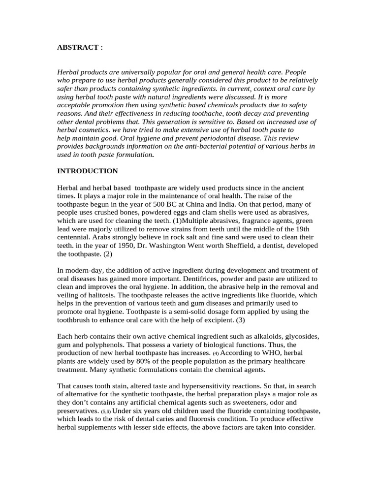 project file | PDF | Oral Hygiene | Dentistry