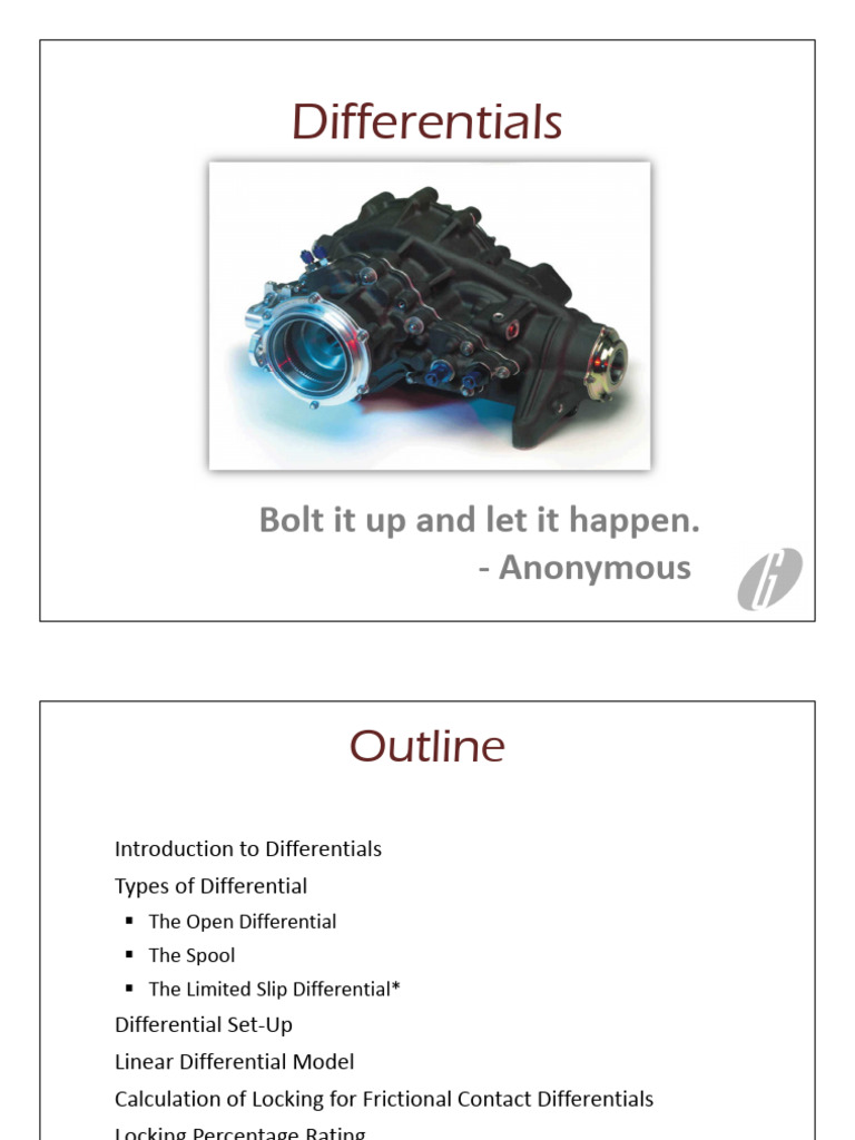All You Need To Know About Differentials (Open Differential) | PDF ...