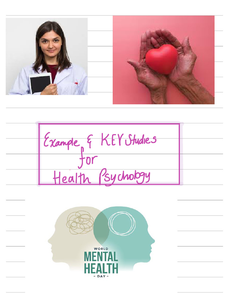 Example KEY Studies For Health Psychology | PDF