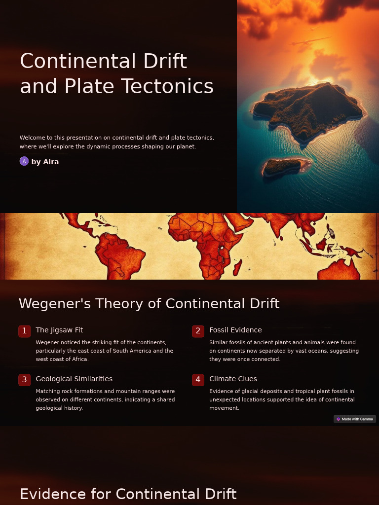 Continental-Drift-and-Plate-Tectonics | PDF | Plate Tectonics | Volcano