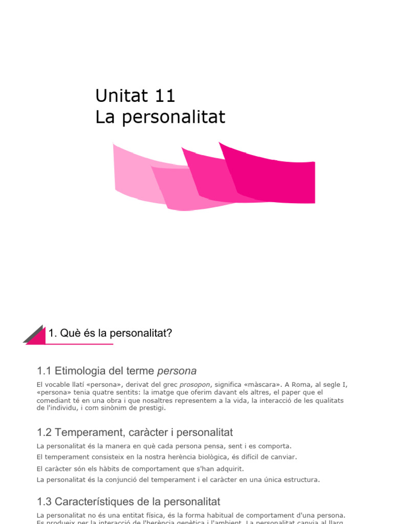 T11 - La Personalitat | PDF