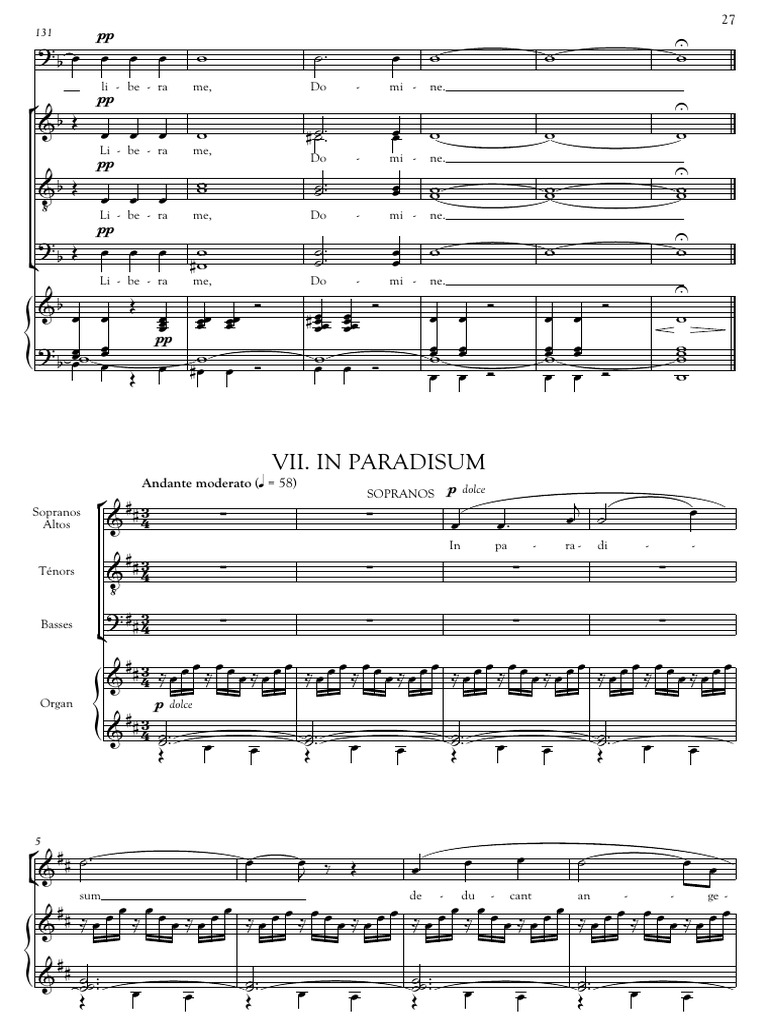 In Paradisum - Faure (In Memoriam) | PDF