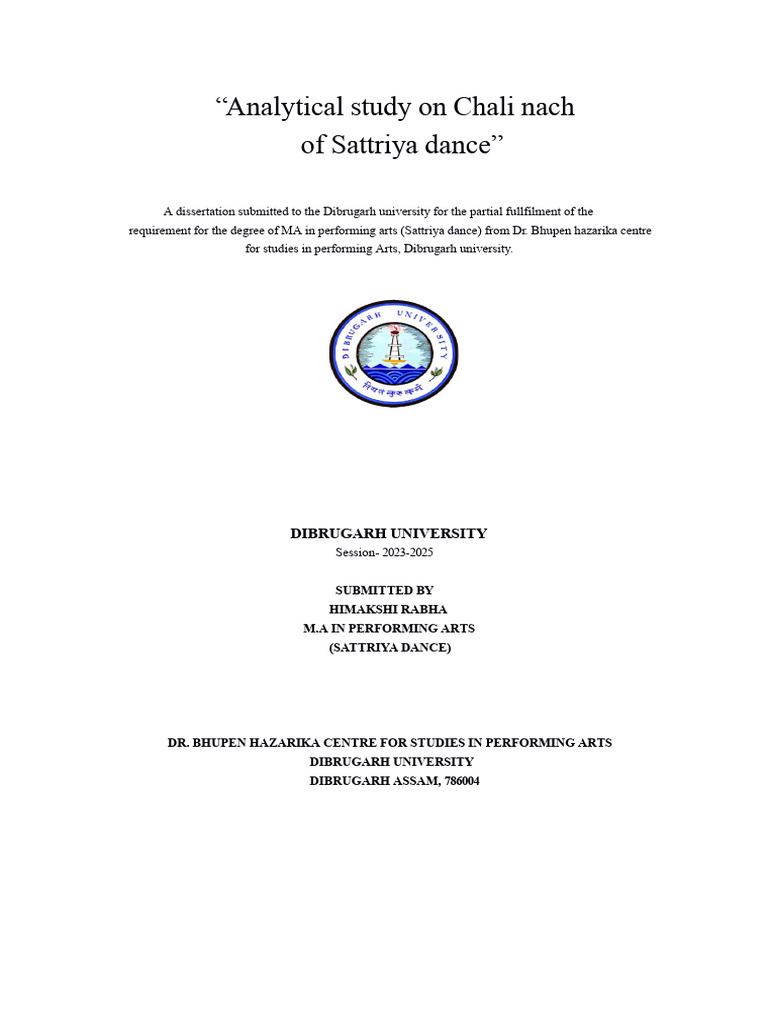 Dissertation Front Page 1 | PDF