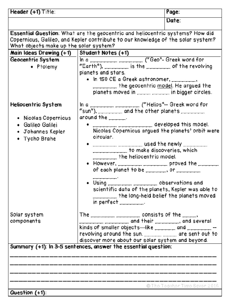 Cornell Notes and Actvity | PDF