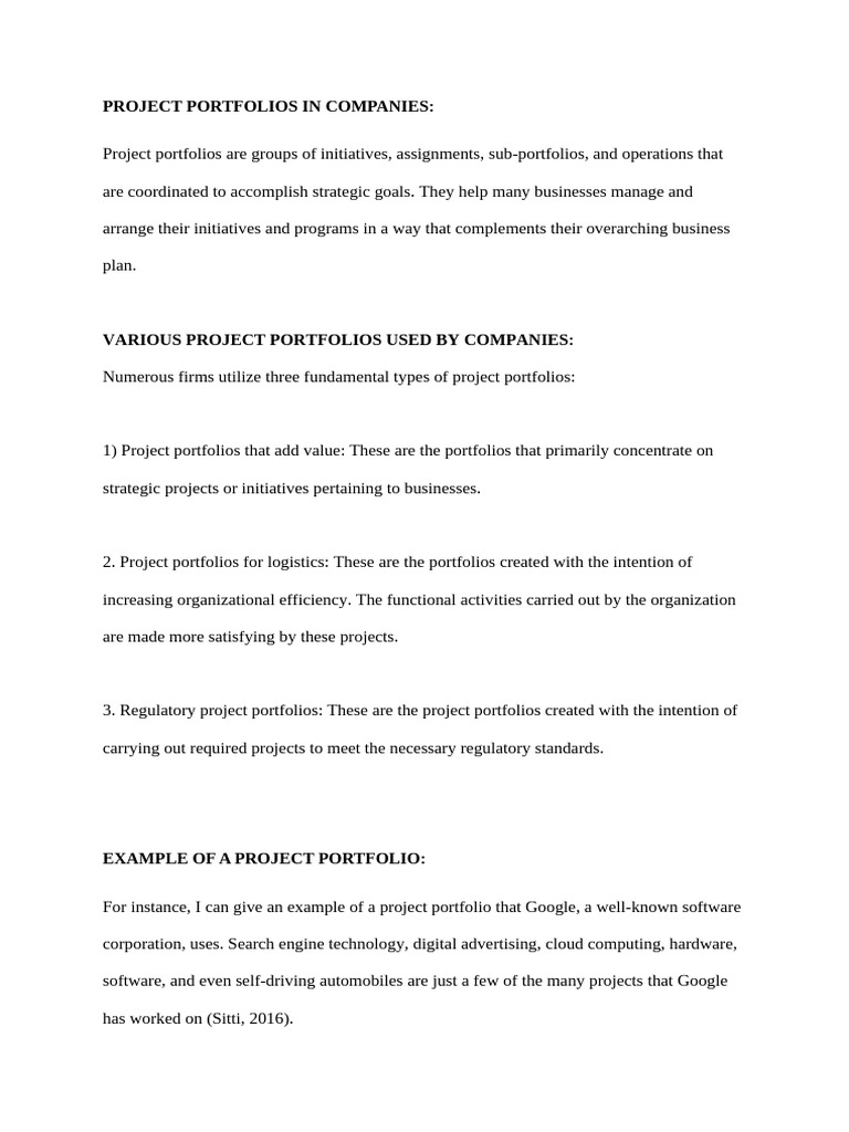 Project Portfolios in Companies | PDF | Strategic Management | Innovation