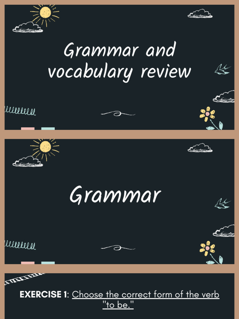 Grammar and Vocabulary Review | PDF | Language Arts & Discipline | Home ...
