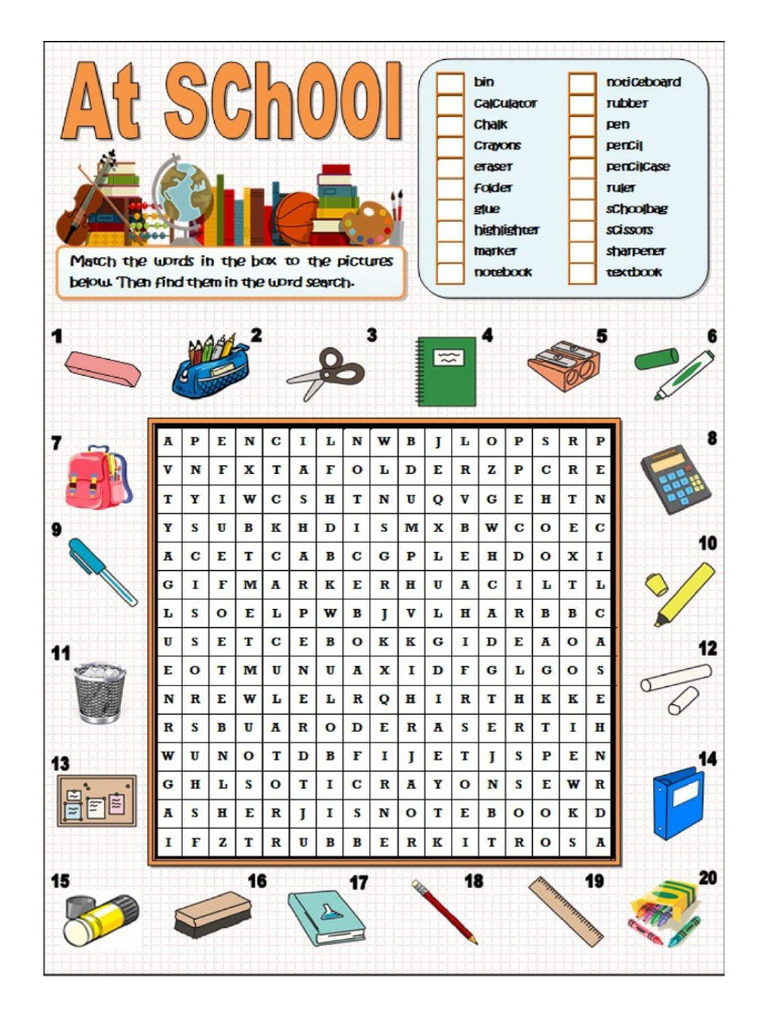 School Objects - Revision | PDF