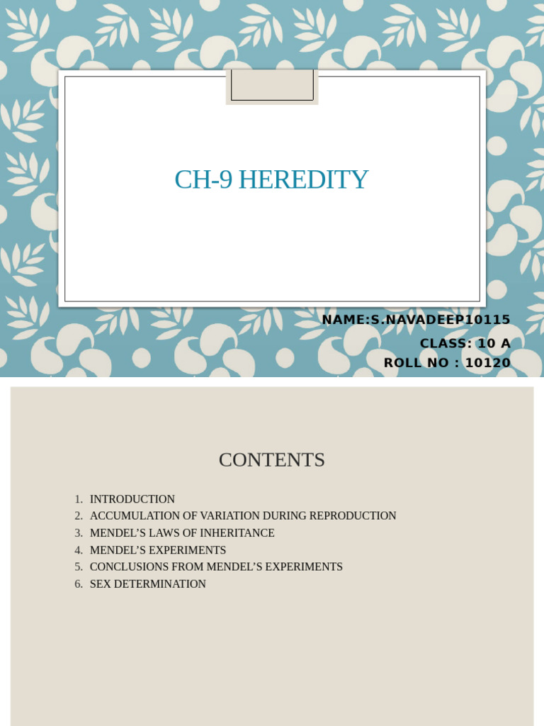 CH-9 Heredity | PDF | Genetics | Allele