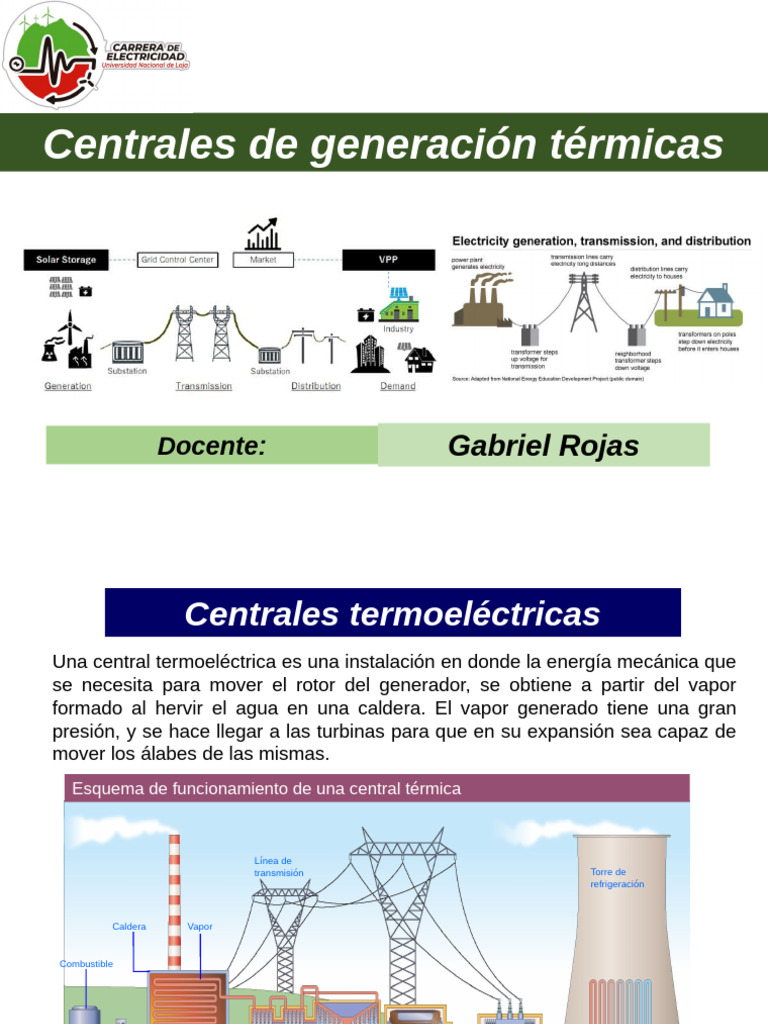 Funcionamiento de Centrales Térmicas | PDF | Vapor de agua | Central ...