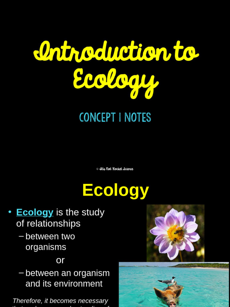 Introduction to Ecology Concepts | PDF | Reproduction | Organisms