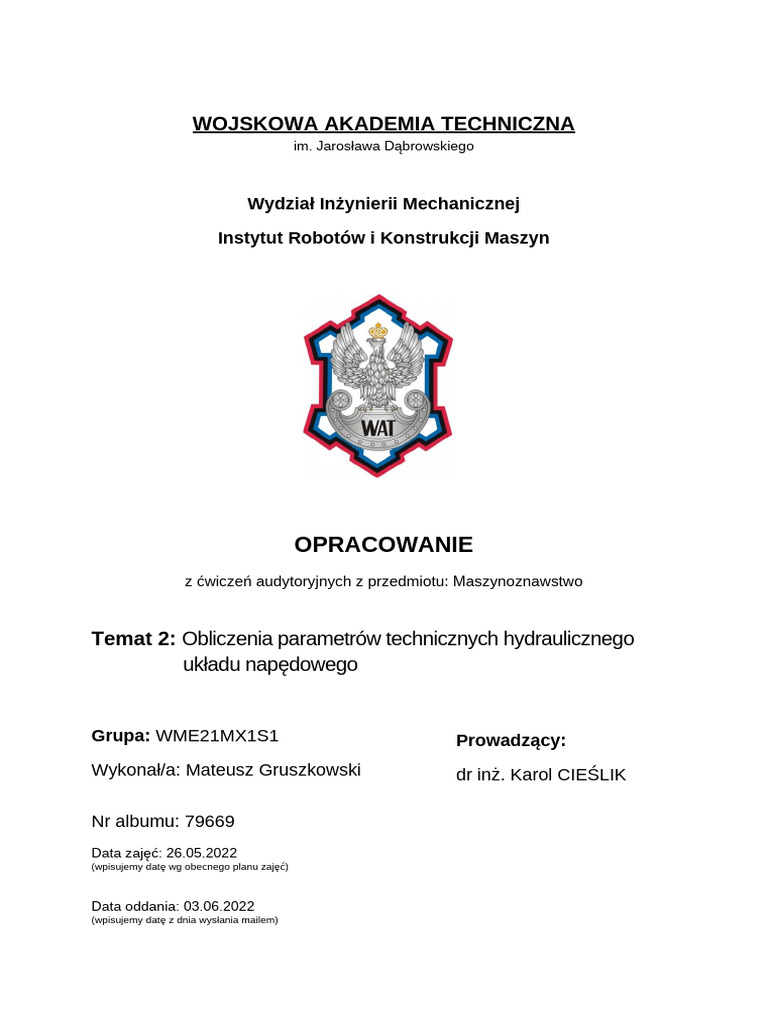 ĆW t2 2022v2 Mateusz Gruszkowski | PDF