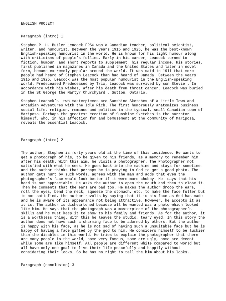 English Project 2 | PDF