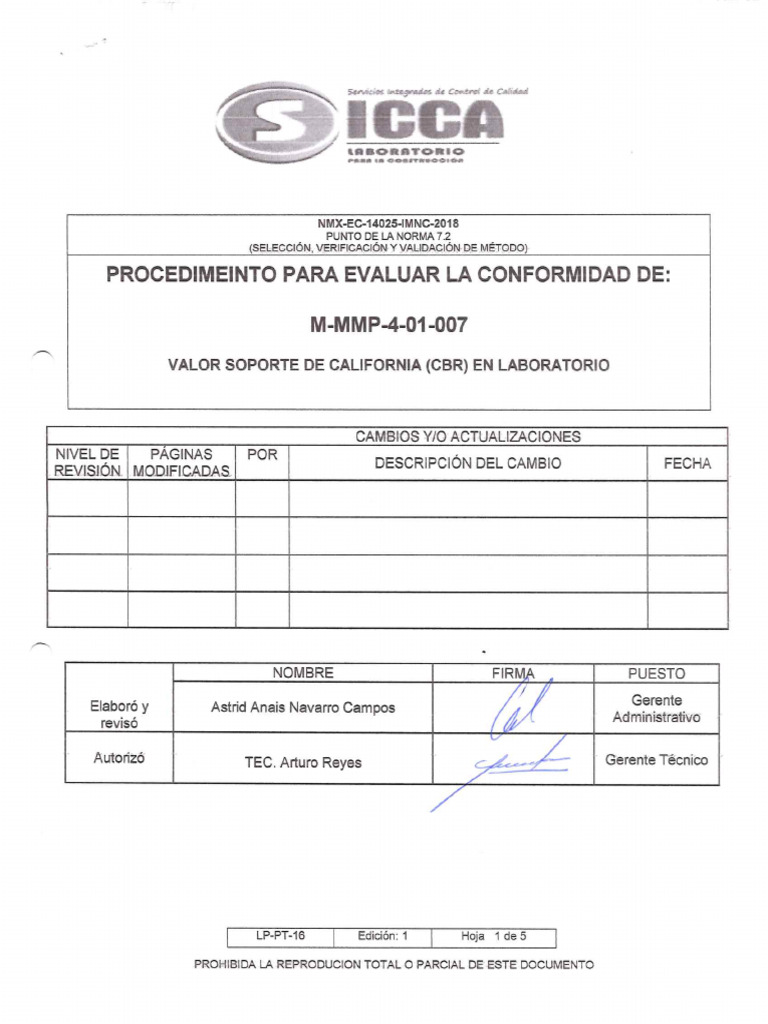PROCEDIMIENTO M-MMP-4-01-007 Firma | PDF