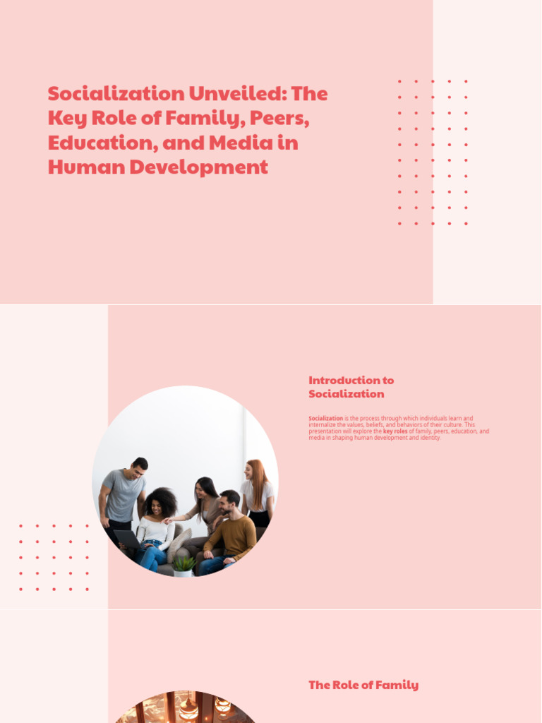 Slidesgo Socialization Unveiled The Key Role of Family Peers Education and Media in Human ...
