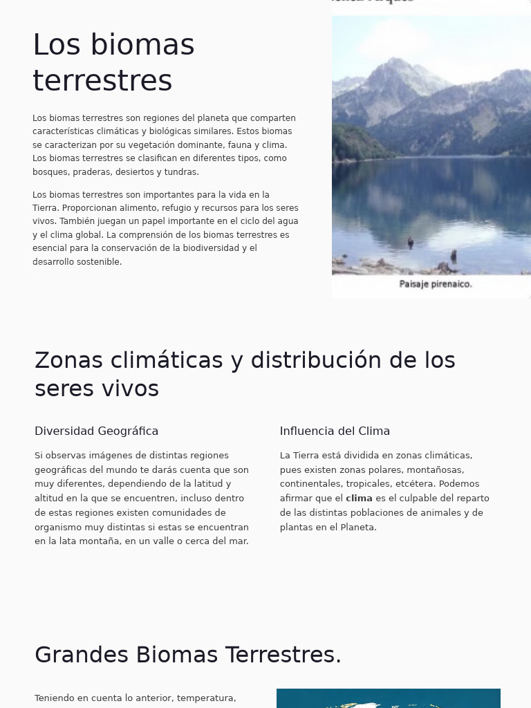Biomas Terrestres: Tipos y Características | PDF | Clima | Suelo