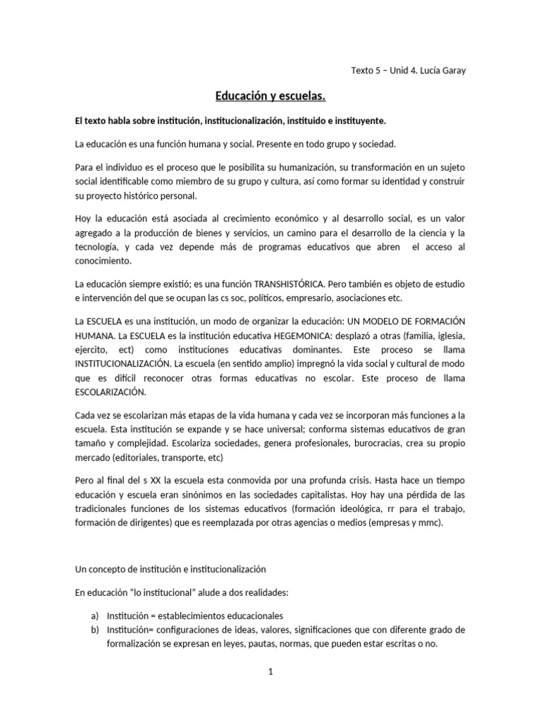 Lucia Garay | PDF | Sociedad | Institución
