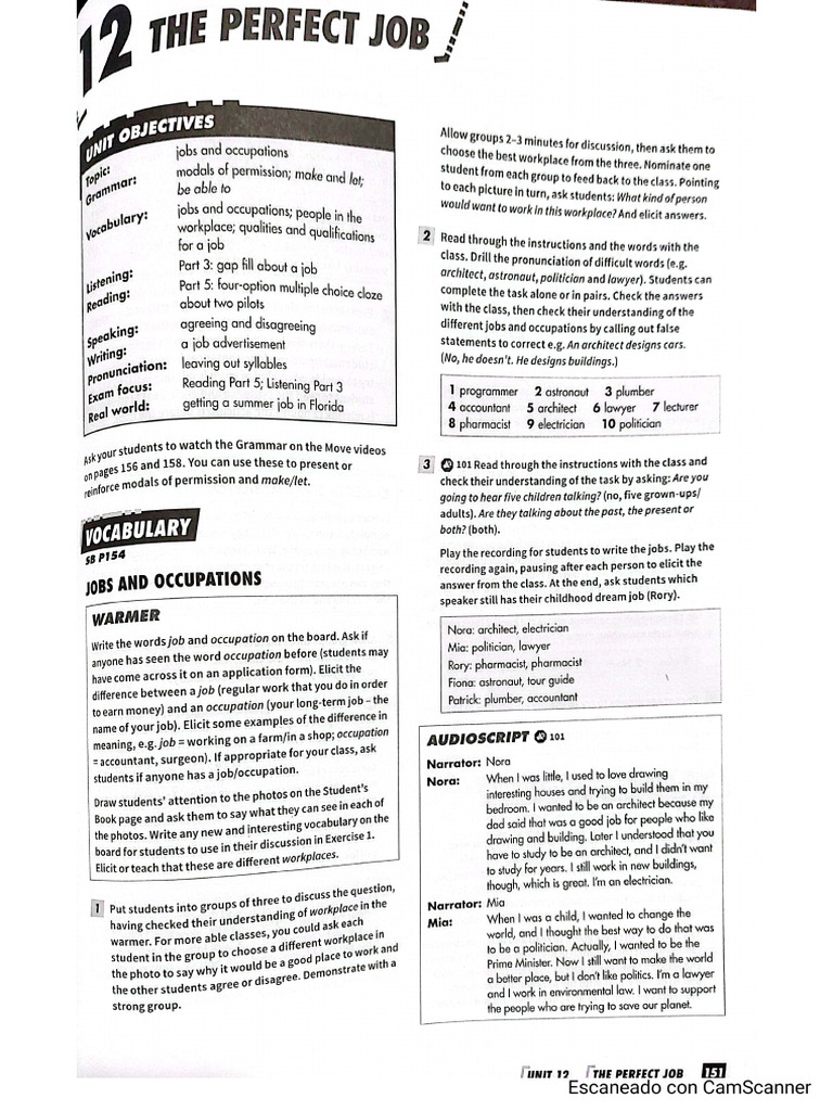 Open World b1 Teacher's Book Unit 12 | PDF