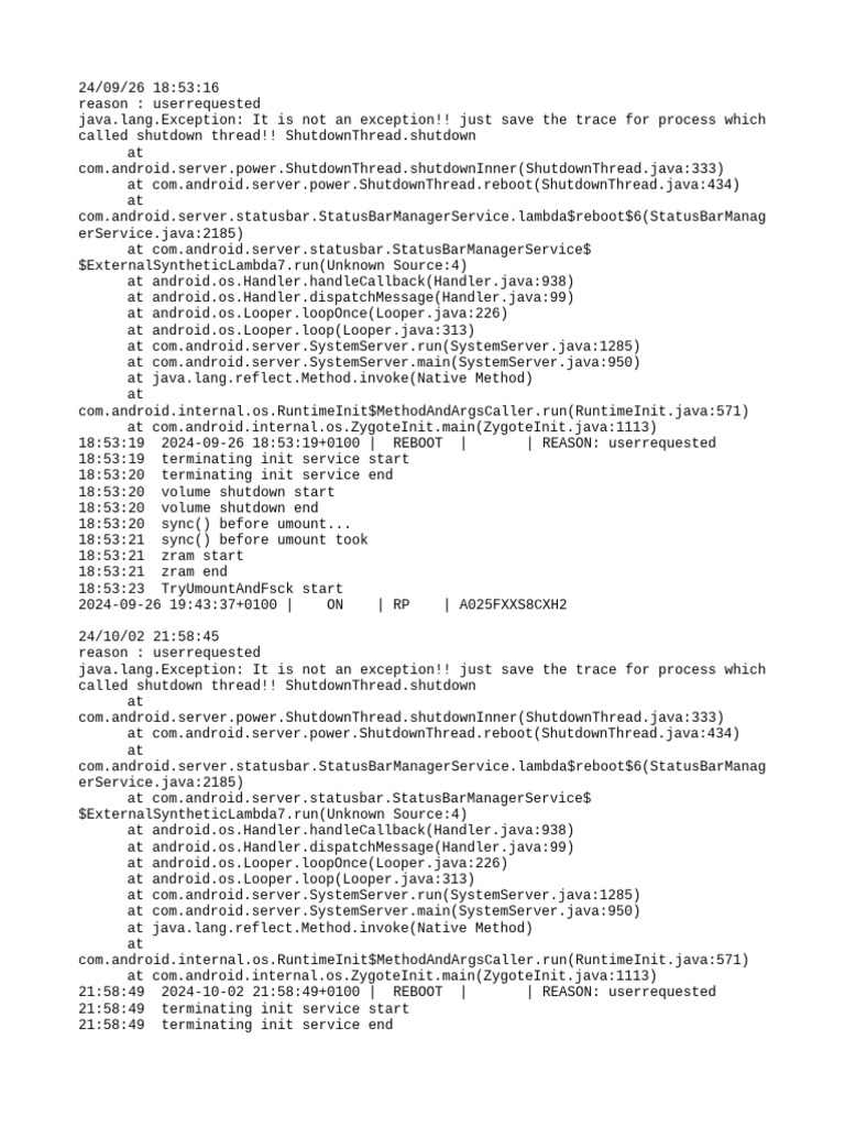 Power Off Reset Reason Backup | PDF | Java (Programming Language) | Computer Science