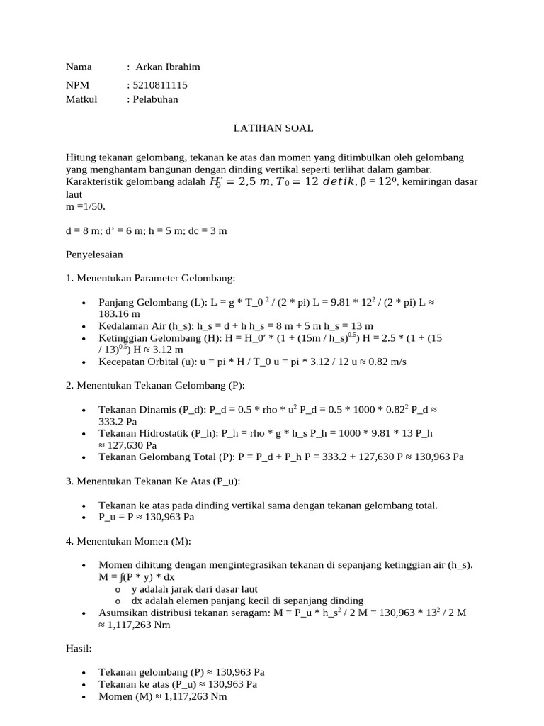 Latihan Soal Pelabuhan La Ode | PDF